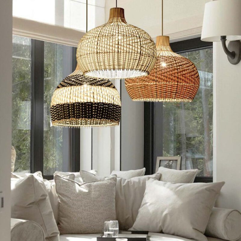 Rattan Pendant Light | Handcrafted Lighting – Vietshopdesign
