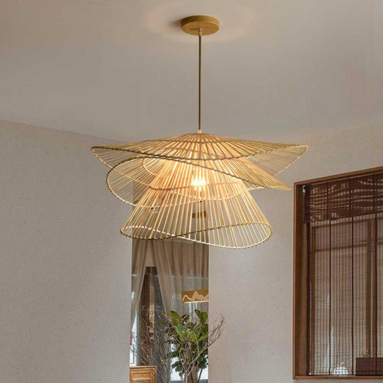Bamboo 3 Tier Pendant Light for Home Decoration