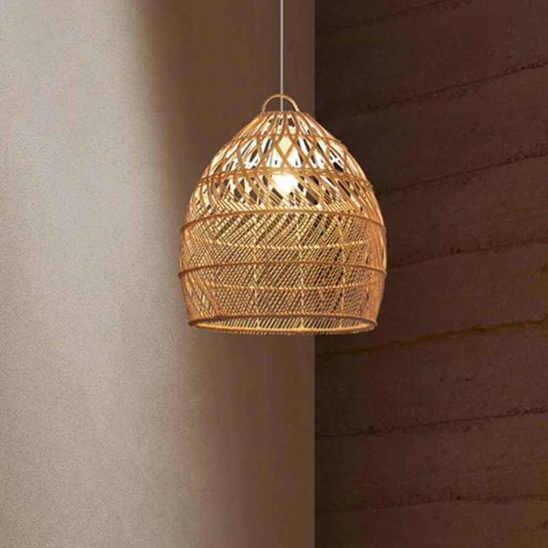 Flower Petal Rattan Pendant Light - Soft Bloom Inspired Ceiling Lamp