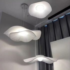 Lotus Fabric Chandelier with Soft Handmade Glow