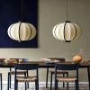 Modern Silk Fabric Lighting, Paper Pendant Lamp Living Room