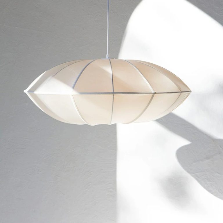 Vintage Nordic Fabric Pendant Light with Lantern Design