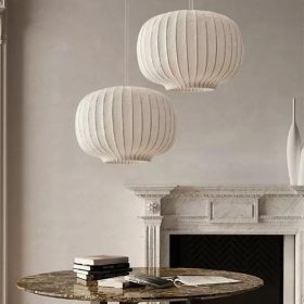 Creative Cocoon Pendant Light Fixture Silk Fabric Lampshade