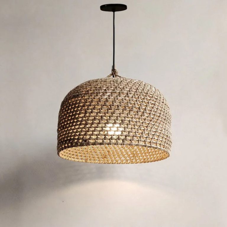 Vintage Hemp Rope Pendant Light for Dining and Kitchen