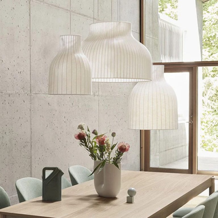 Creative Cocoon Pendant Light Fixture Silk Fabric Lampshade