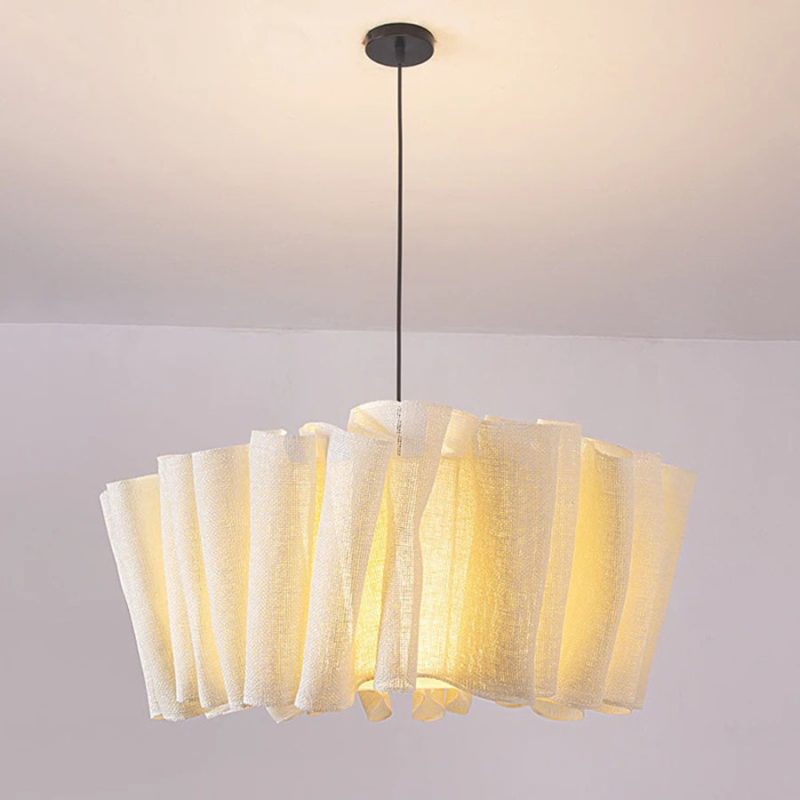 Wabi Sabi Linen Pendant Lamp for Dining Room Ambiance