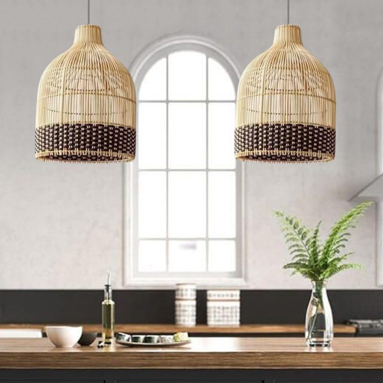 Woven Rattan Pendant Light Interior Design Kitchen Dining Room