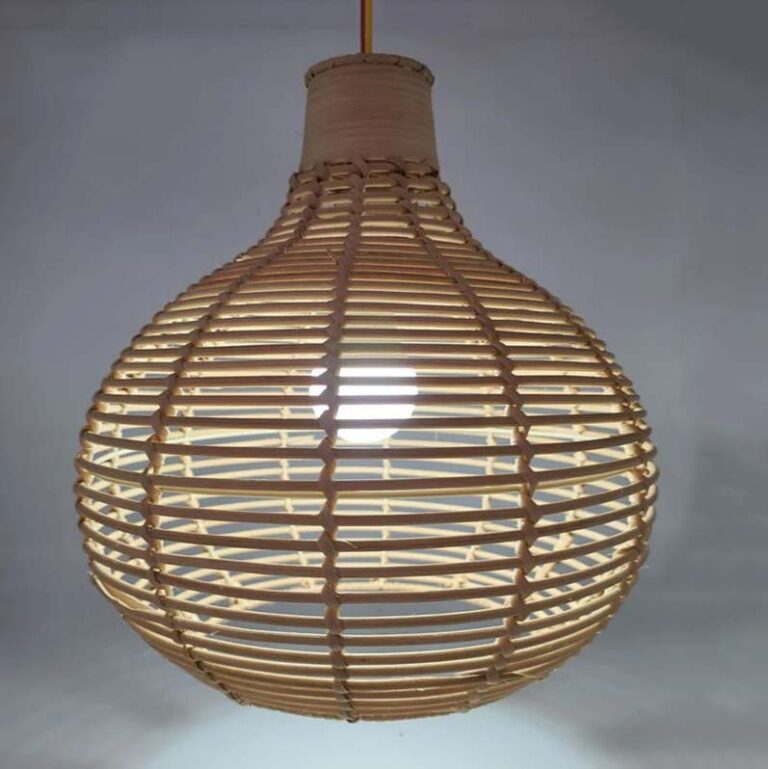 Rattan Rain Drop Pendant Light Woven Light Fixture