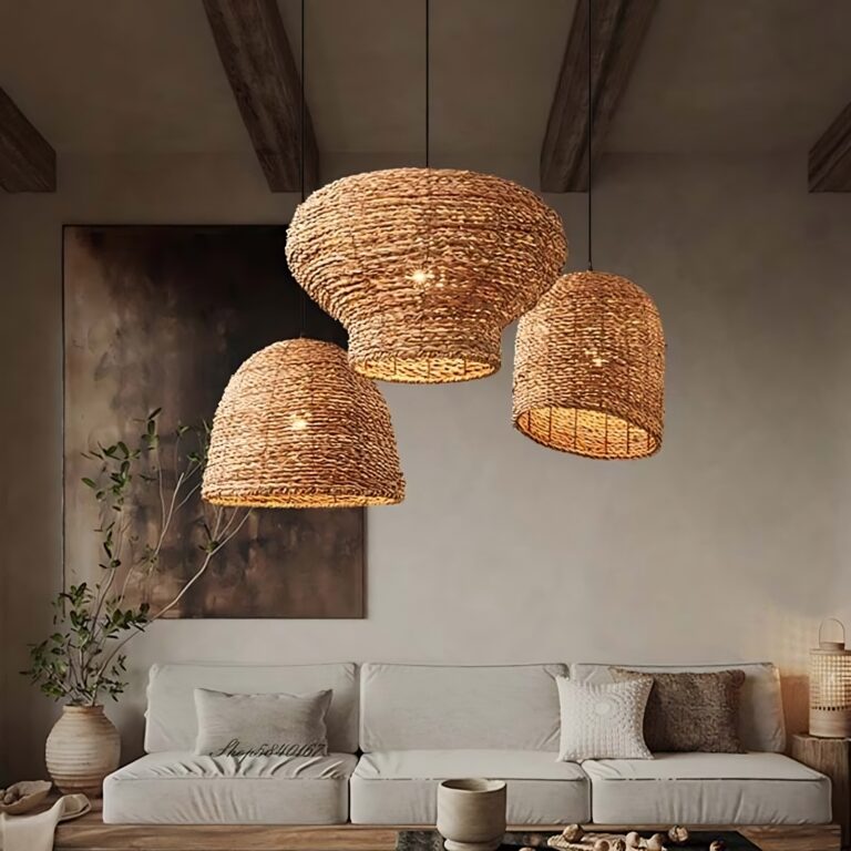 Best Wicker Rope Pendant Light Home Decor