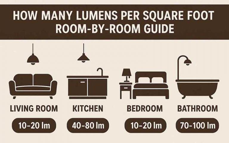 How Many Lumens Per Square Foot (Room-by-Room Guide)